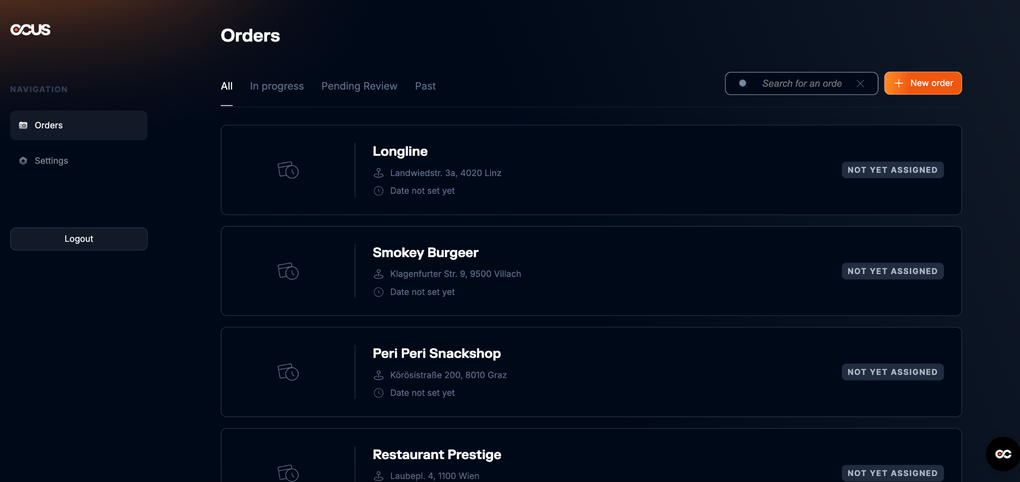 Where can I find my orders? – OCUS Unified Platform