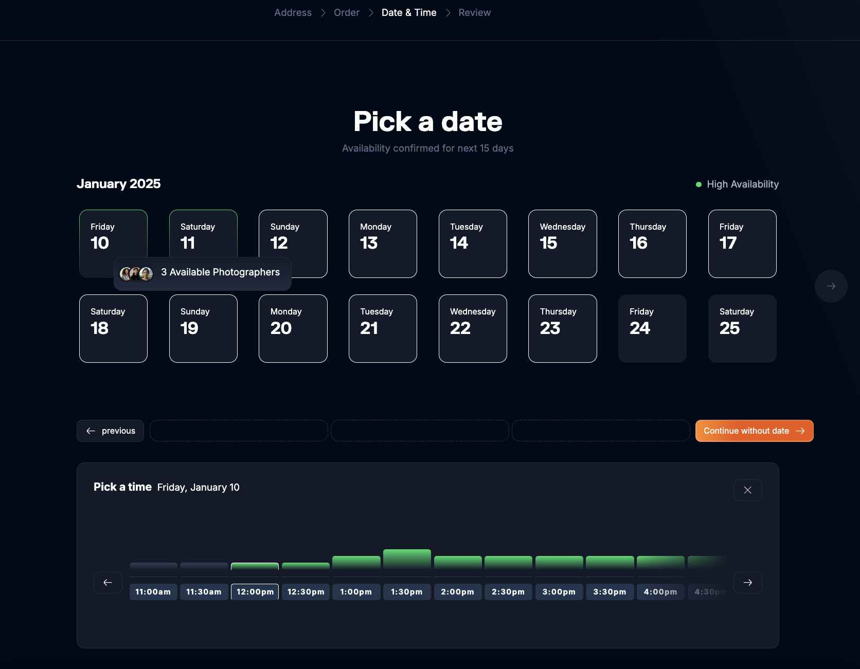 How to order a new session – OCUS Unified Platform